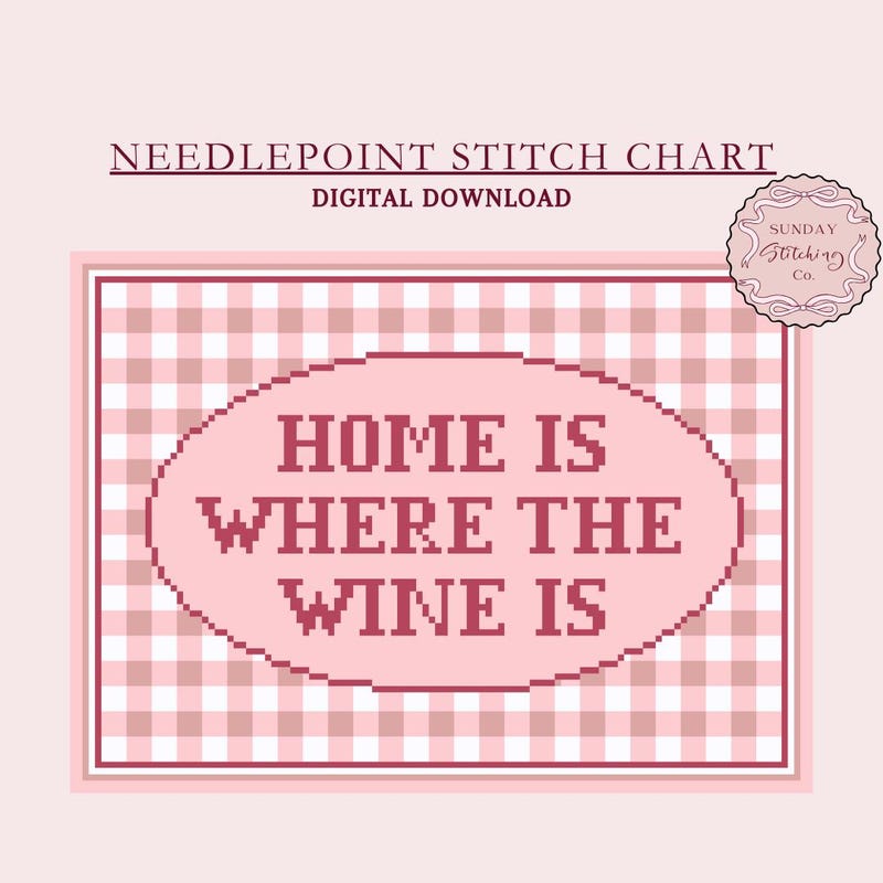 Wine Needlepoint Chart - Etsy