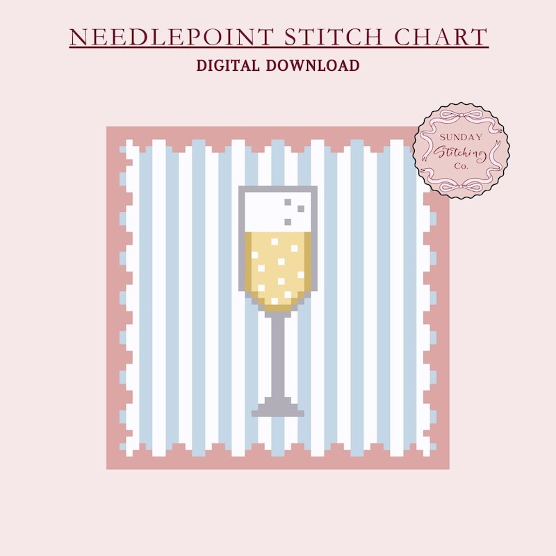 Needlepoint Key Fob Digital Design - Etsy UK