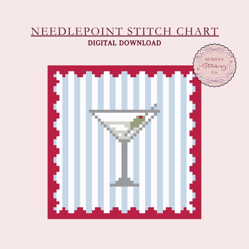 Martini Needlepoint Download - Etsy UK