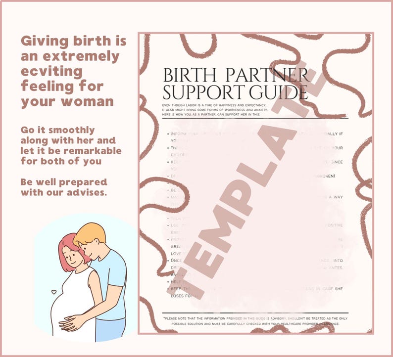 Birth Partner Support Guide - Etsy