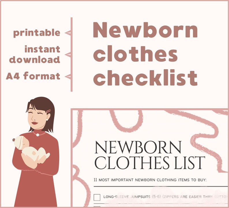Newborn Clothes Checklist - Etsy