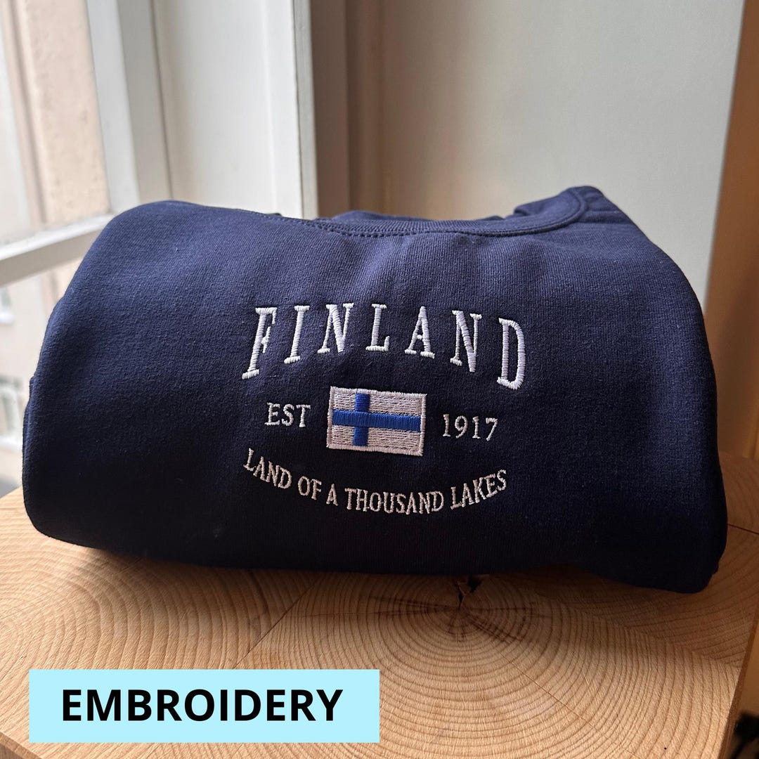 Finland Sweatshirt, Finland Embroidery, Finland Gift, Finland Souvenir ...