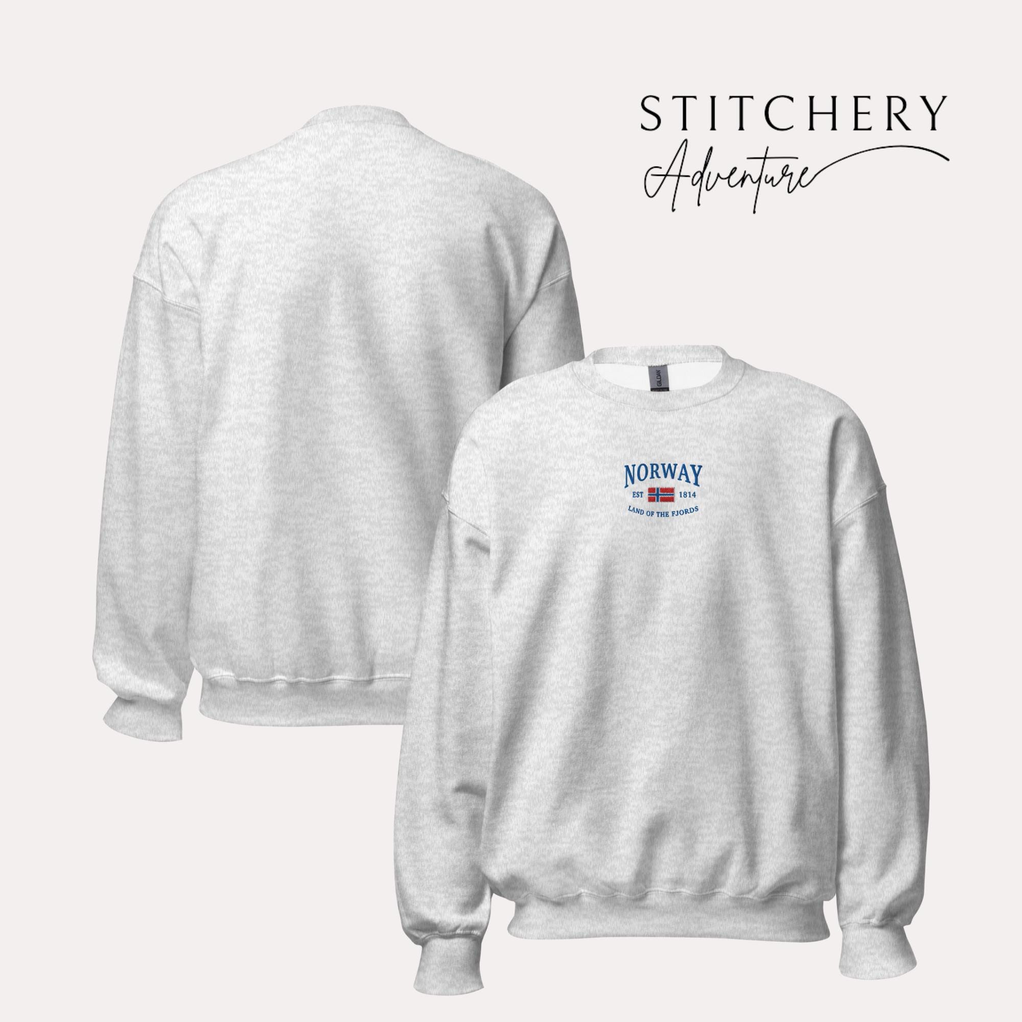 Norway Sweatshirt, Norway Embroidery, Norway Gift, Norway Souvenir ...