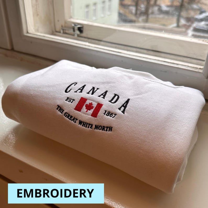 Canada Sweatshirt, Canada Embroidery, Canada Gift, Canada Souvenir ...