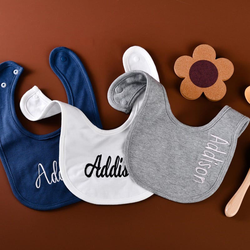 Embroidered Bibs Baby - Etsy UK