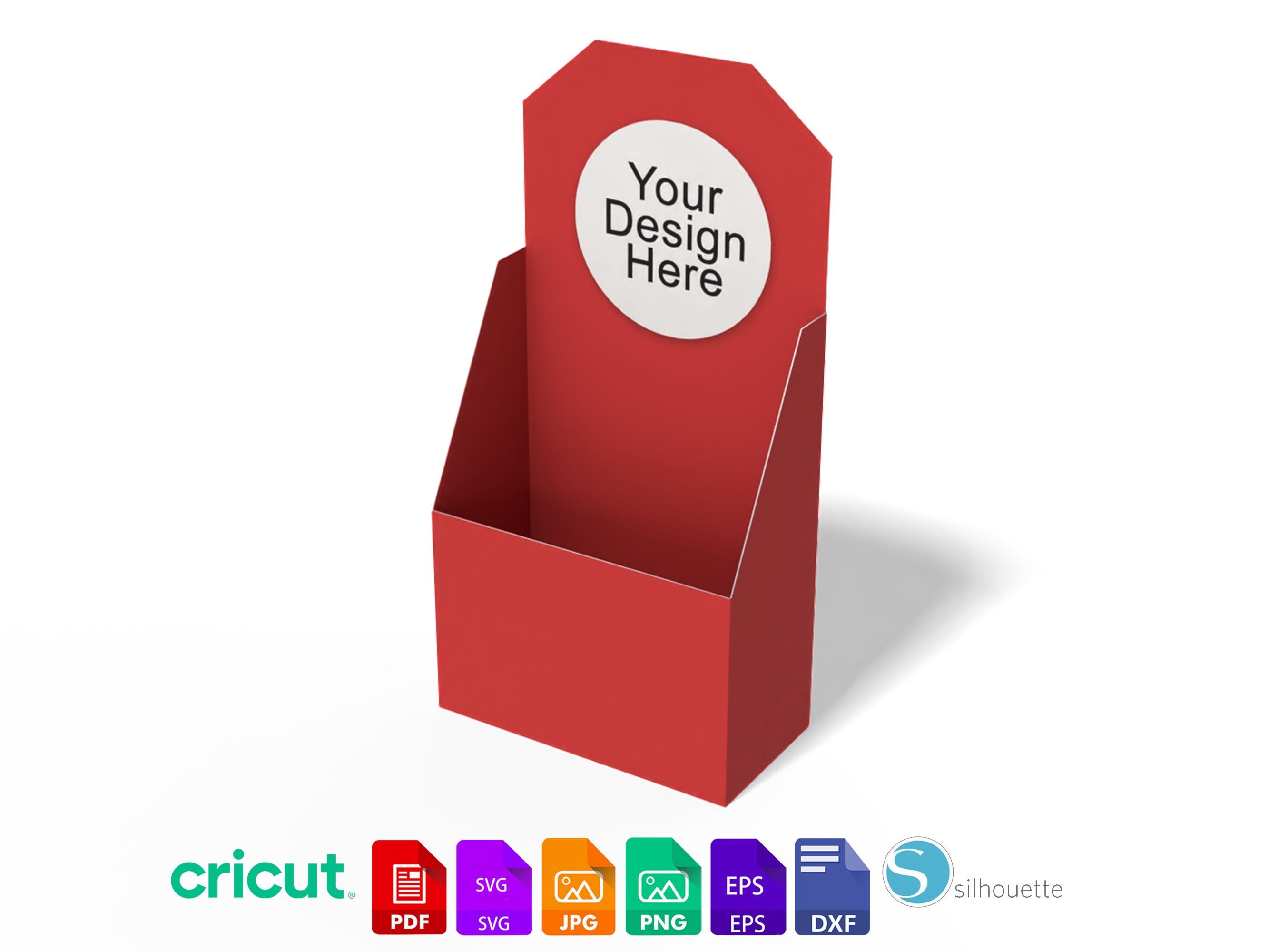 Large Open Display Box Template SVG DXF - Printable Packaging for ...