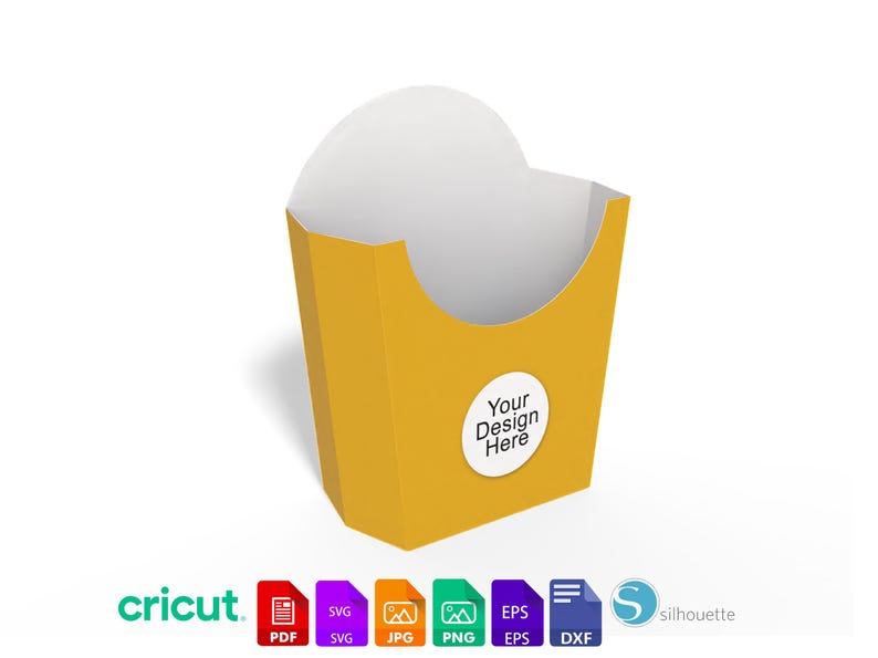 French Fry Box Template | Snack Box SVG | Printable Packaging & Label ...