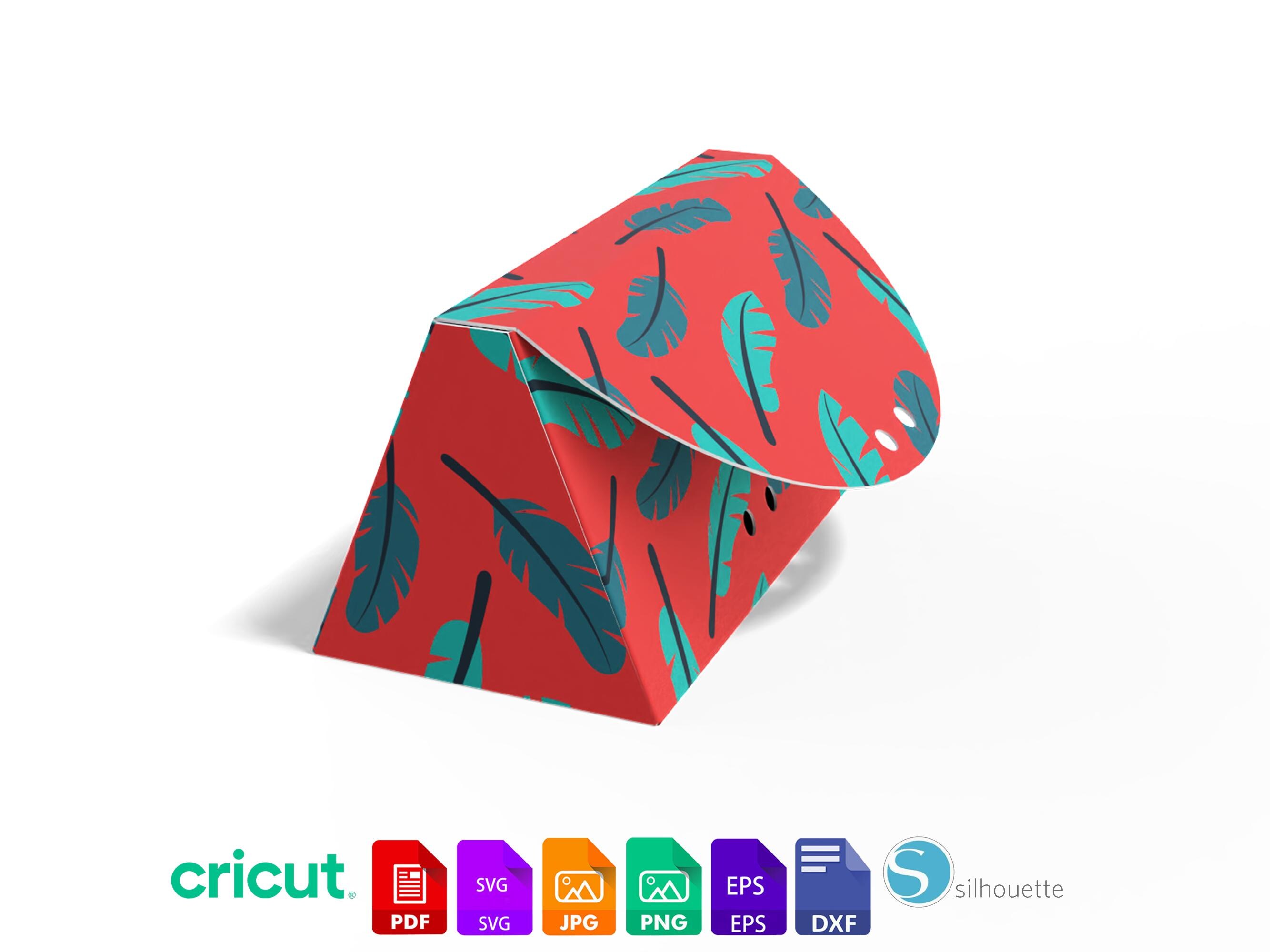 Trapezoid Shape Business Card Boxes Dieline Box Template SVG - DXF ...