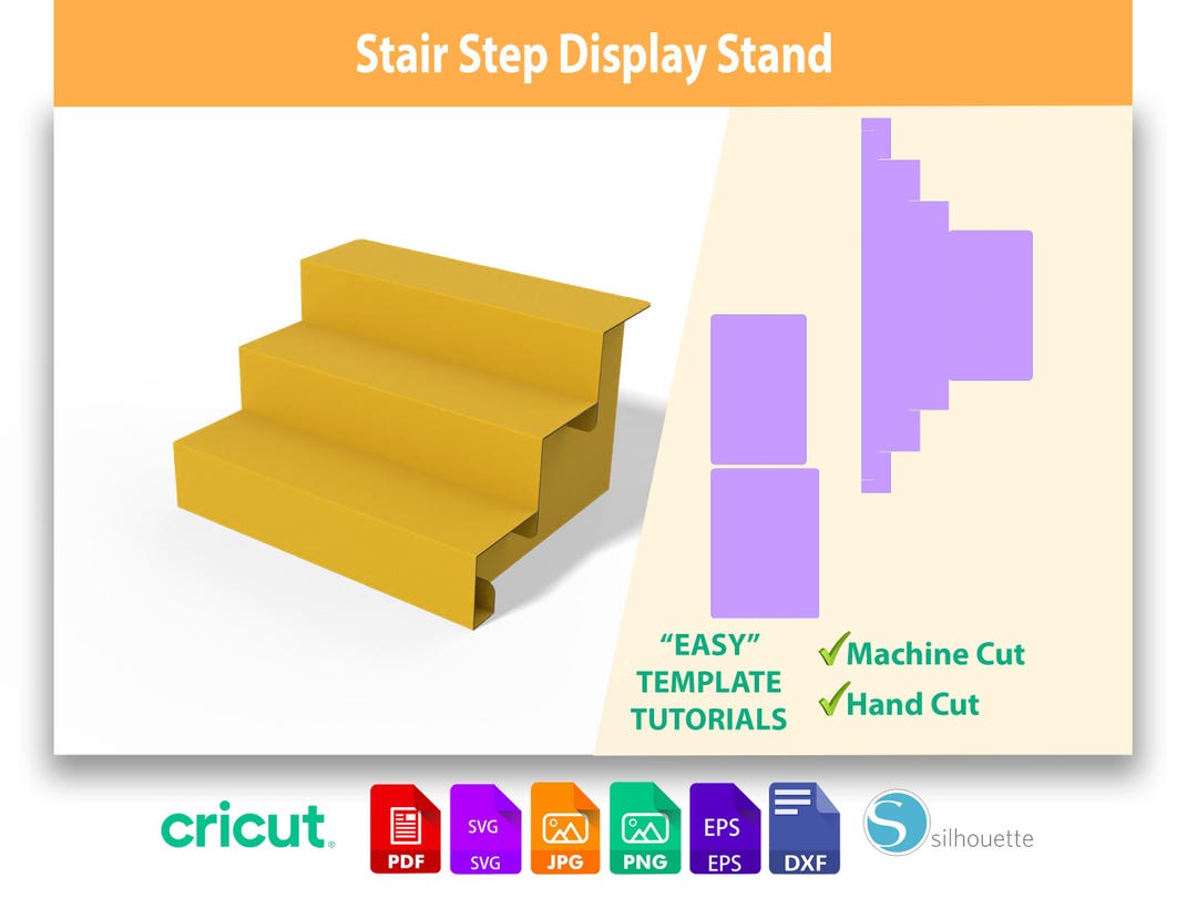 3-tiered Display Stand Box Template | SVG Cut File for Cricut ...