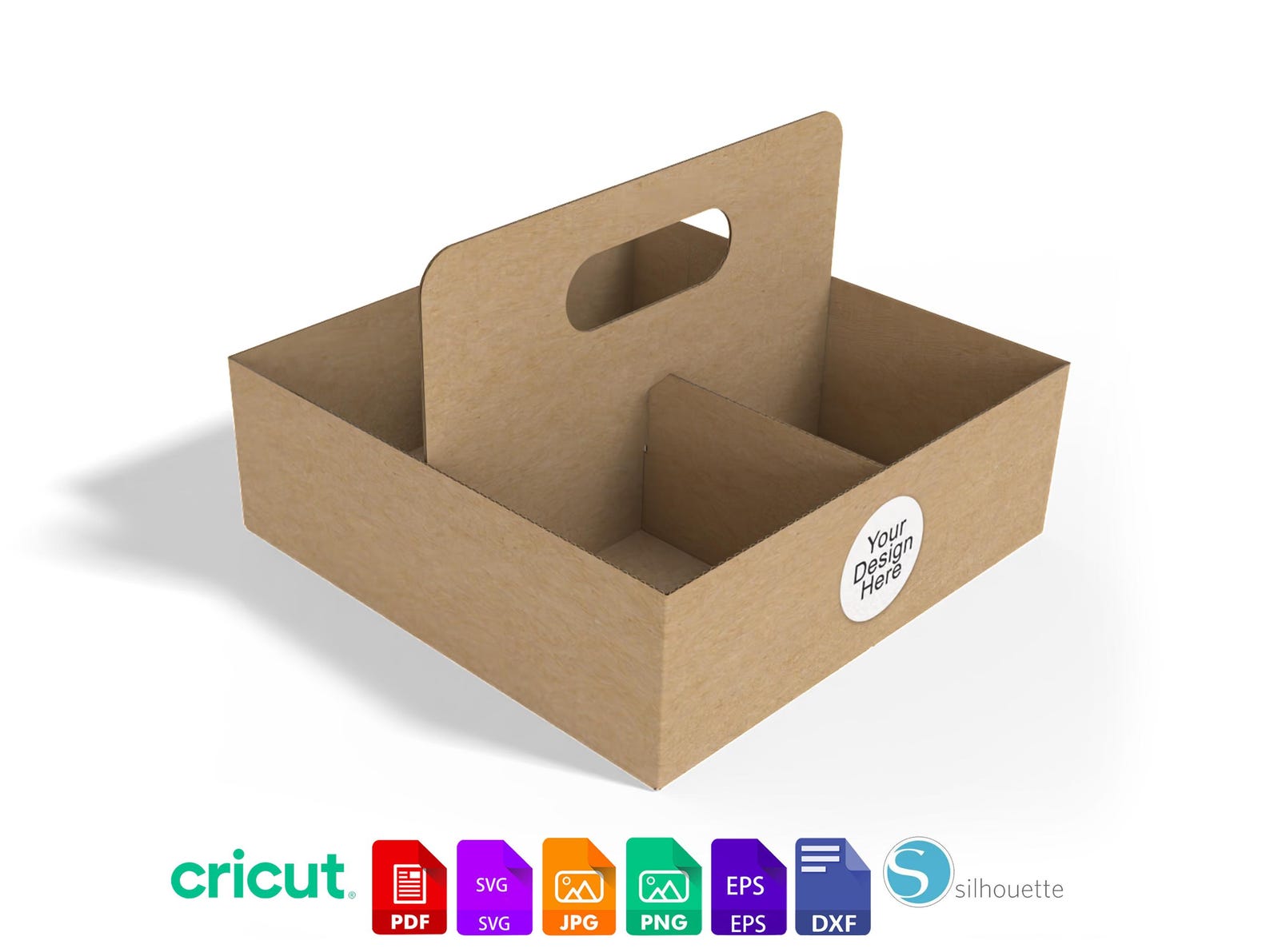 4 Pack Carrier Box Template | DIY Holder Template for Cricut ...