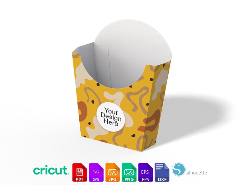 French Fry Box Template SVG - Digital Download - Etsy