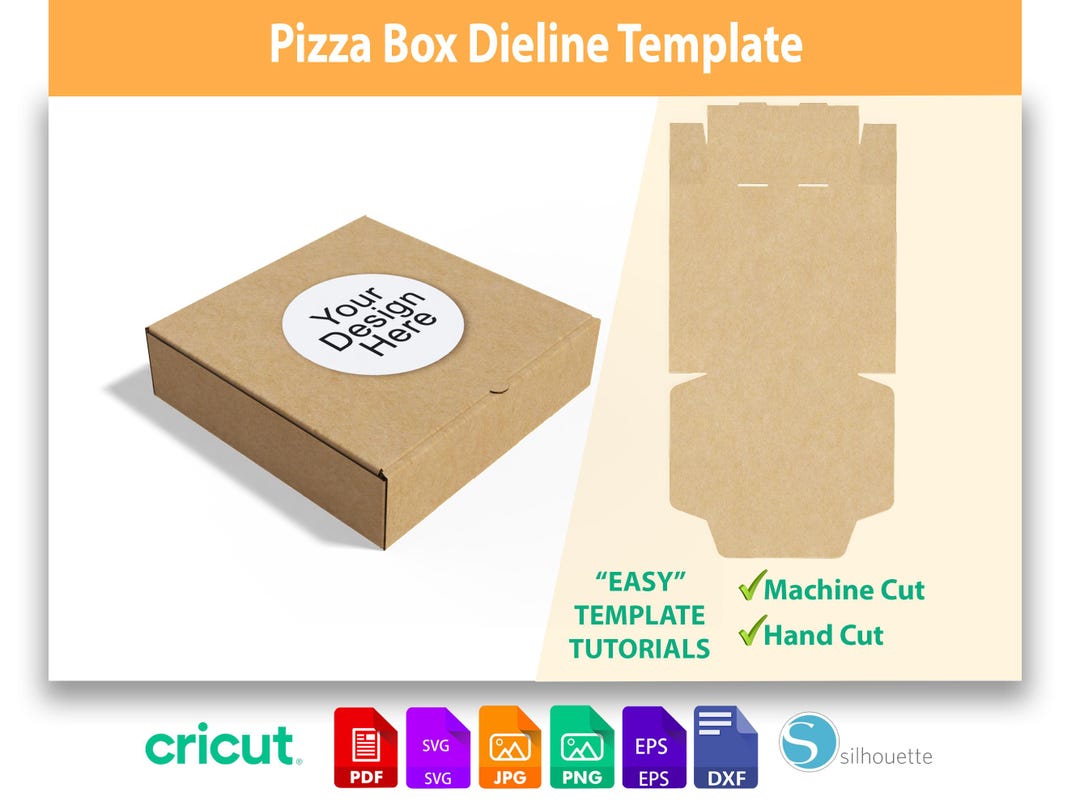 Pizza Box Template: SVG DXF Cutting File (digital Download) - Etsy