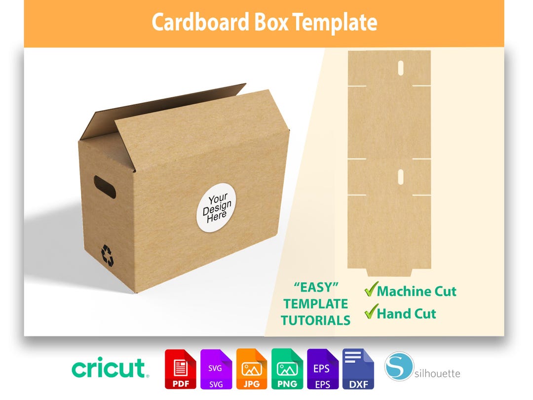 Cardboard Box Template – Printable Gift, Shipping Boxes, Mailing Box ...