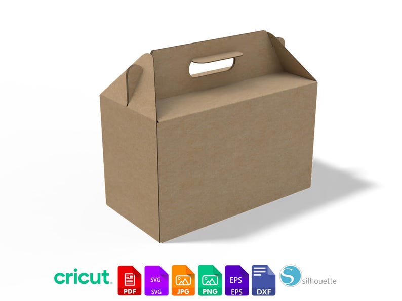 Tuck End Gable Box Dieline Template SVG - DXF Cutting File | Packaging ...