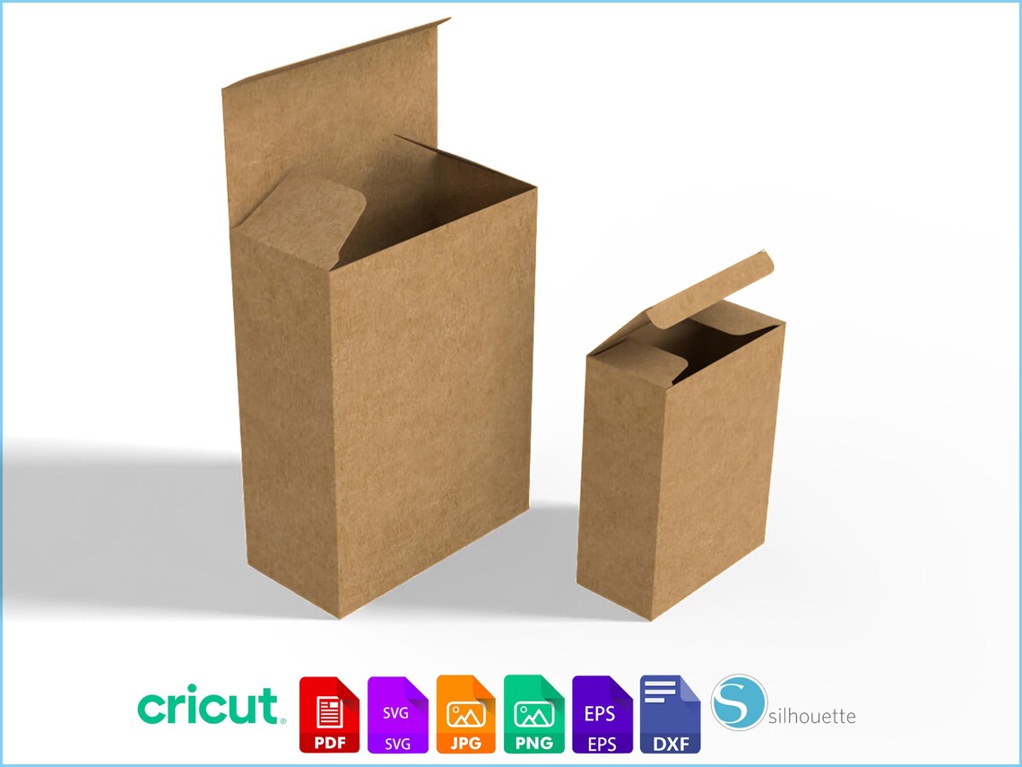 Tuck Box Template SVG DXF - Printable Packaging Box Design for Cricut ...