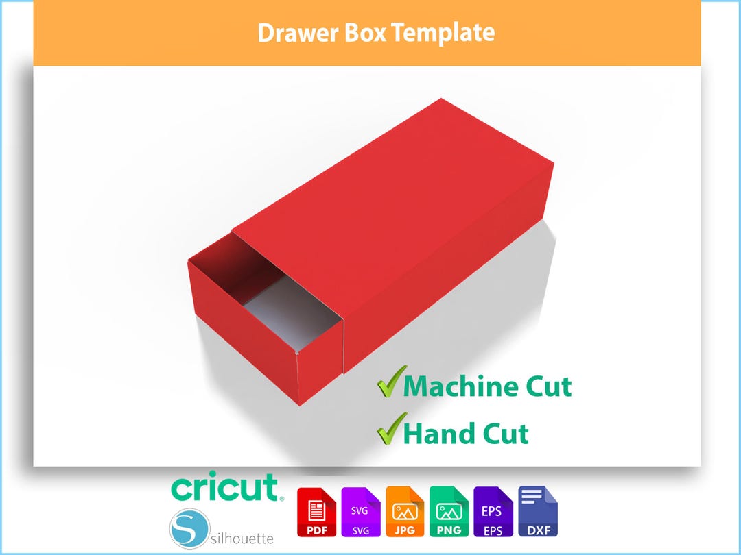 Drawer Box Template: SVG DXF Printable (digital Download) - Etsy
