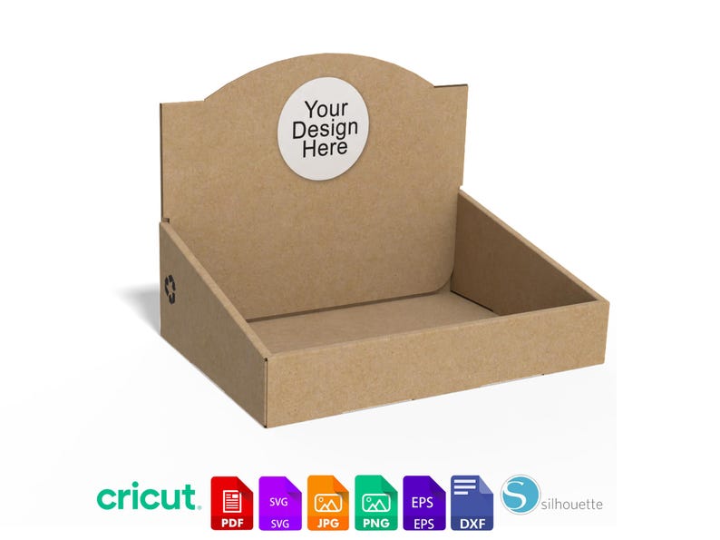Display Stand Box Template: SVG DXF Printable Packaging (digital ...