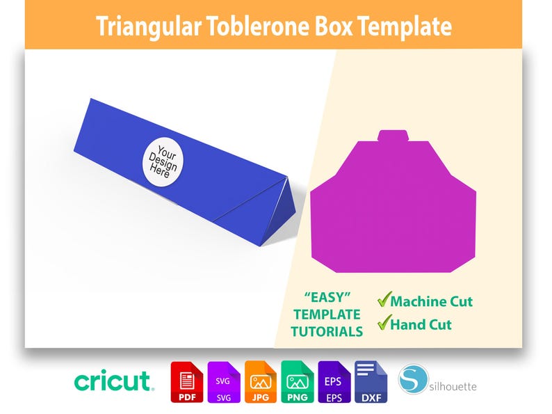 Toblerone Bar Box Template | Chocolate Bar Box Template | Instant ...
