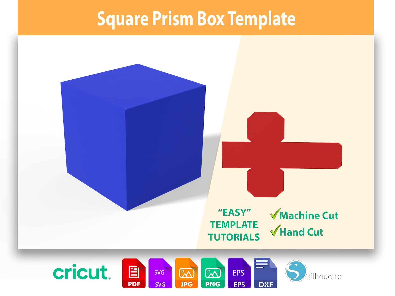 3D Square Prism Template: DIY Geometric Papercraft (PDF Download) - Etsy