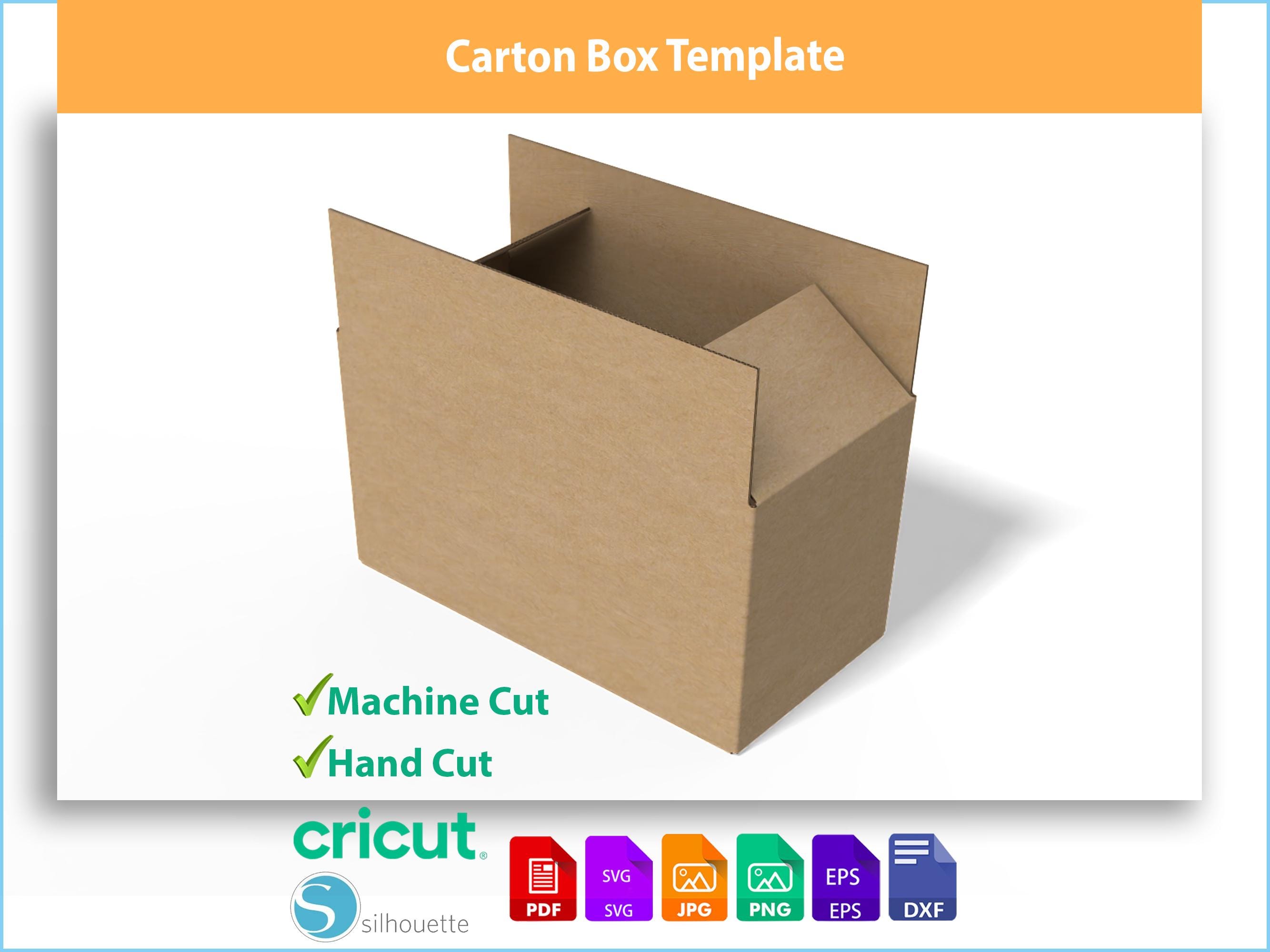 Carton Box Template SVG – Printable Packaging Dieline (digital Download ...