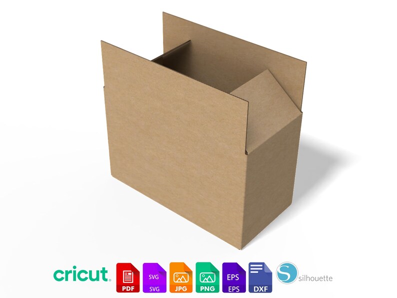 Carton Box Template SVG DXF - Printable Packaging Dieline for Cricut ...
