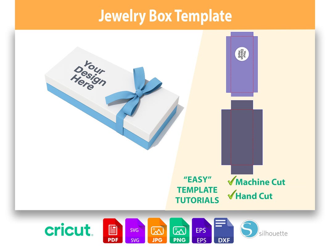 Jewelry Gift Box Template: Editable SVG, DXF, PDF Files - Etsy Australia