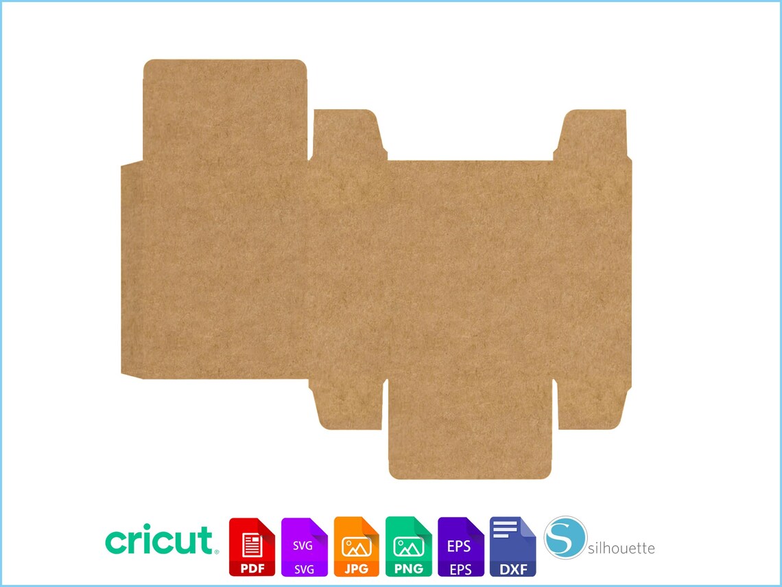 Tuck Box Template SVG DXF - Printable Packaging Box Design for Cricut ...