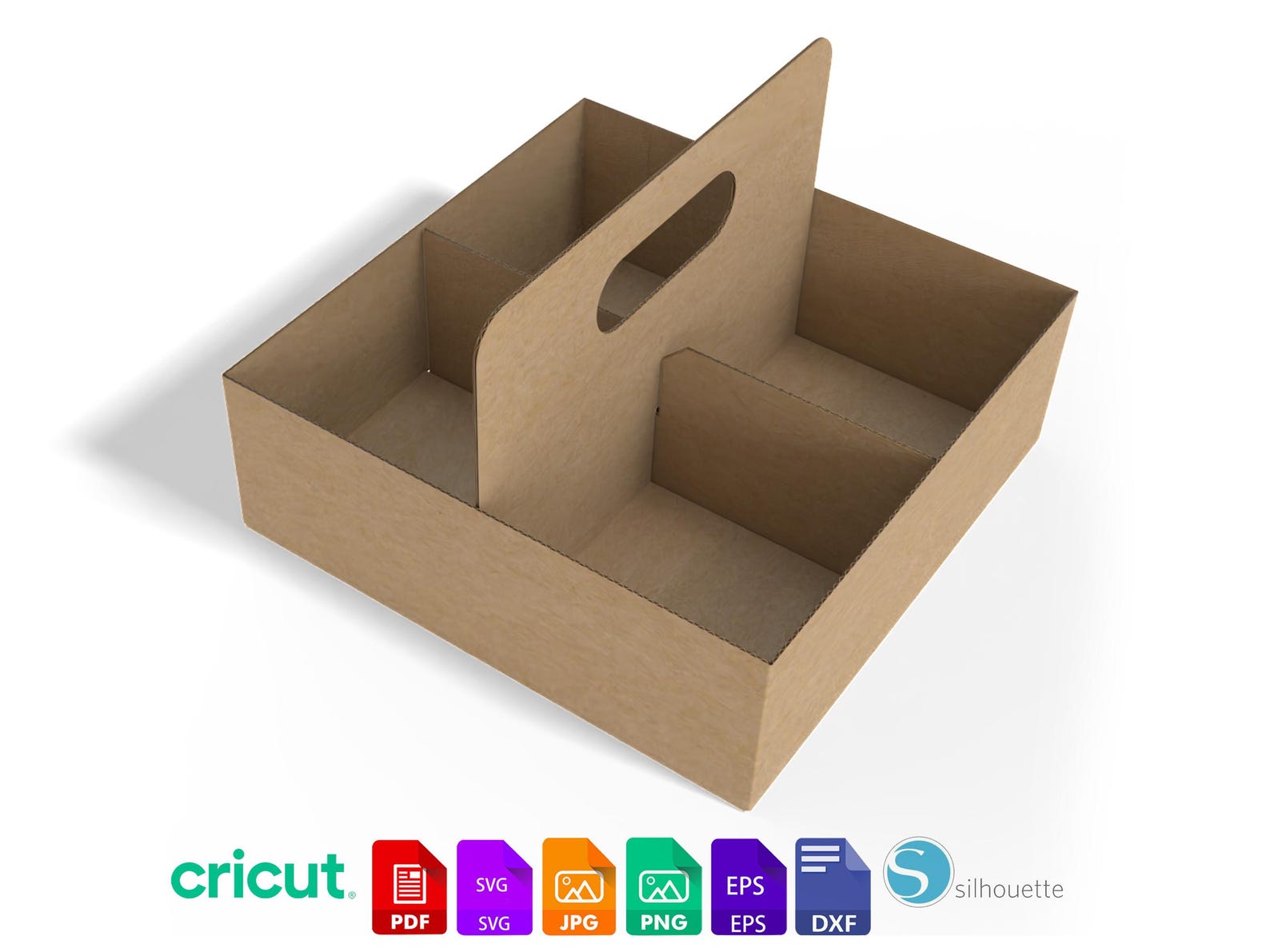 4 Pack Carrier Box Template | DIY Holder Template for Cricut ...