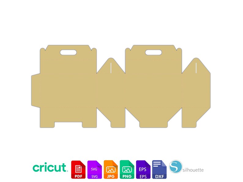 Tuck End Gable Box Dieline Template SVG - DXF Cutting File | Packaging ...