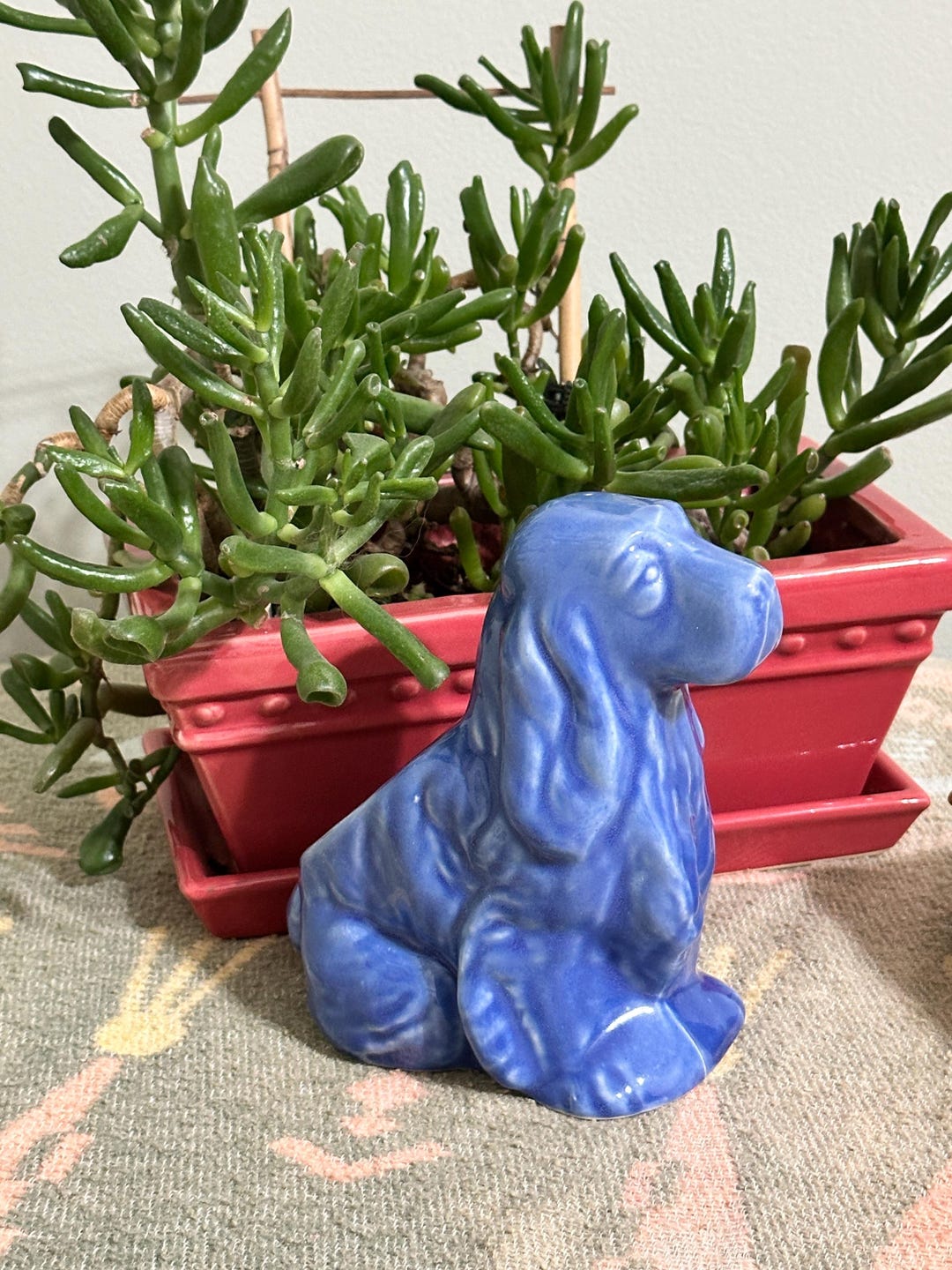 Vintage Cobalt Blue Cocker Spaniel Planter – Shawnee Style Pottery Dog ...