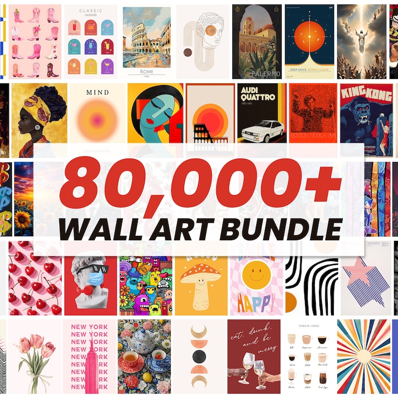 Printable Wall Art Pack - Etsy UK