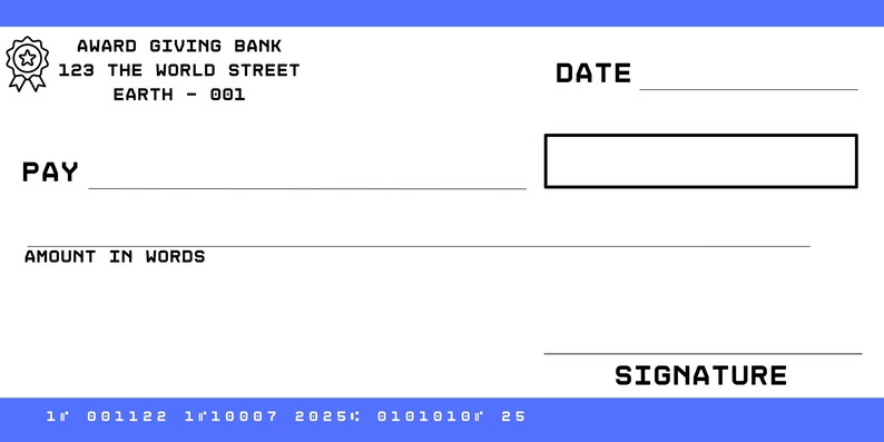 Large Cheque | 60x30" | Suitable for Charity, Fundraising, Special ...