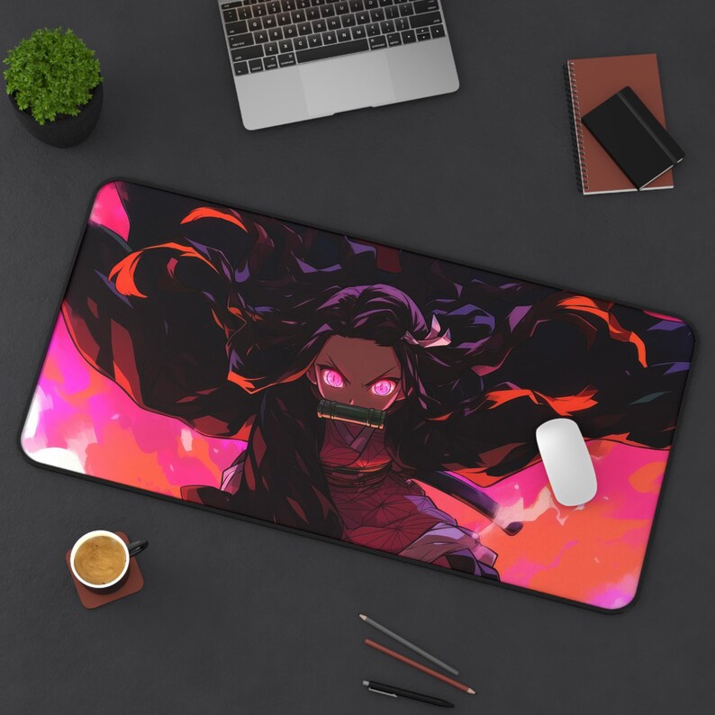Demon Slayer Nezuko Desk Mat Mouse Pad - Etsy