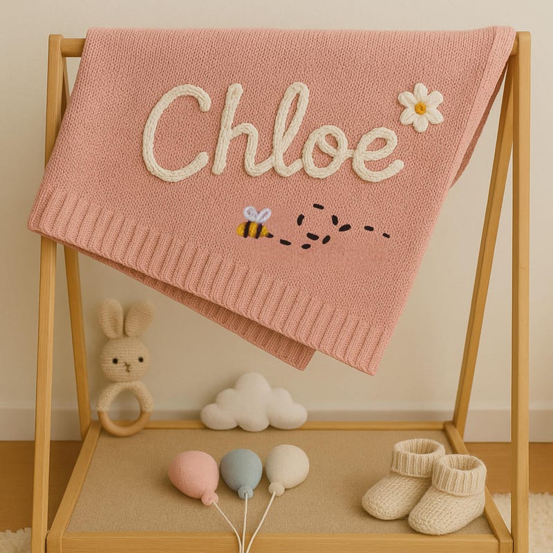 Embroidered Blanket - Etsy