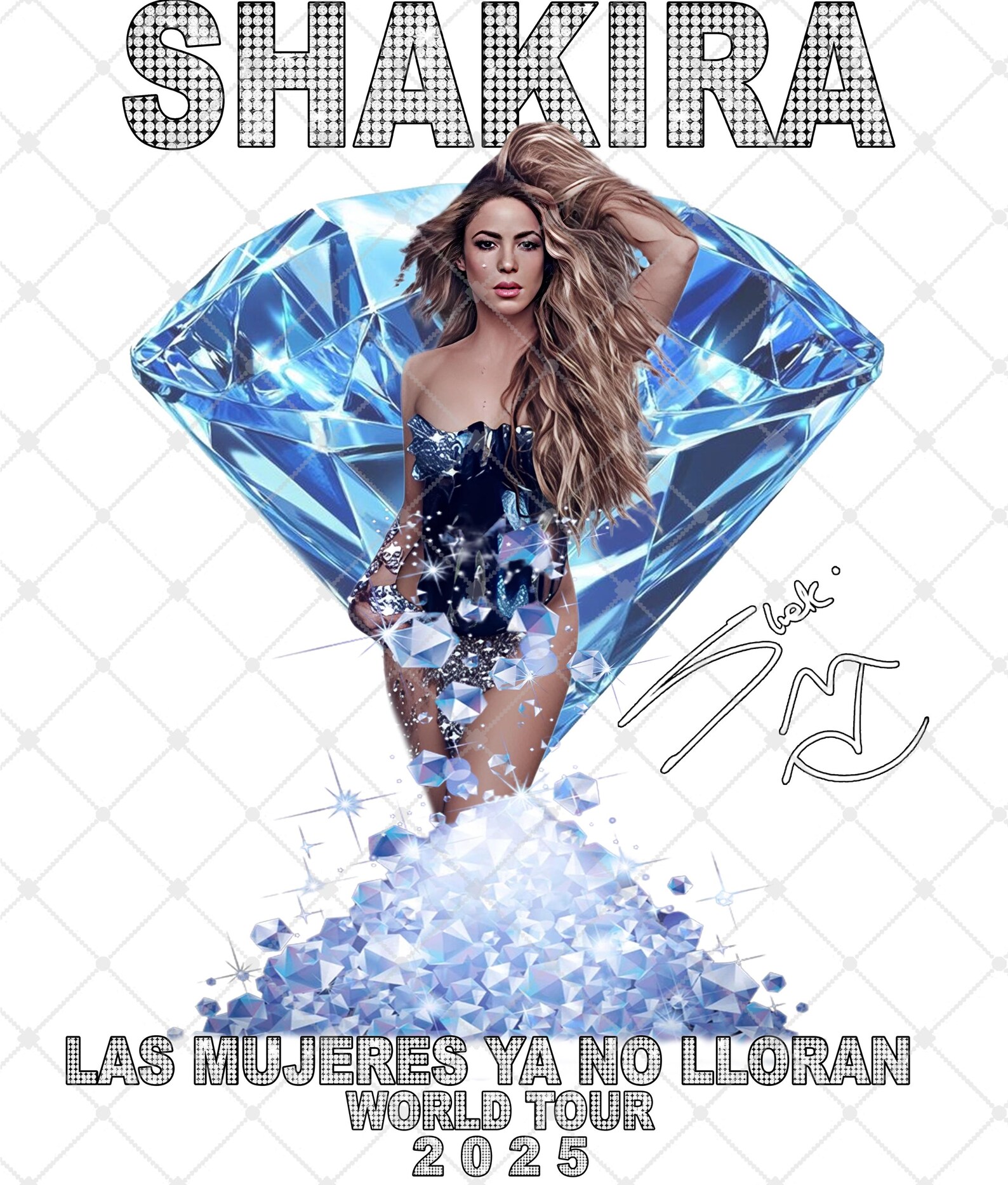 Shakira World Tour 2025 T-shirt Design PNG (digital Download, 300 DPI ...