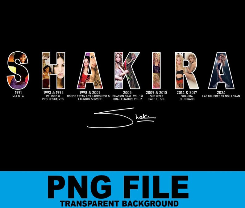 Shakira World Tour 2025 PNG: T-shirt Design (digital File, 300 DPI) - Etsy