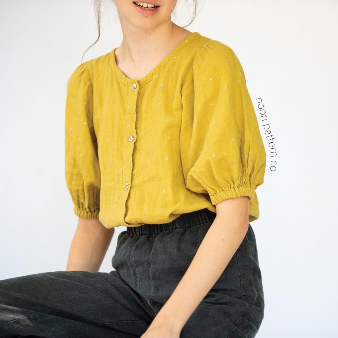 Haven Linen Blouse Sewing Pattern: Easy Beginner Shirt (PDF Pattern ...