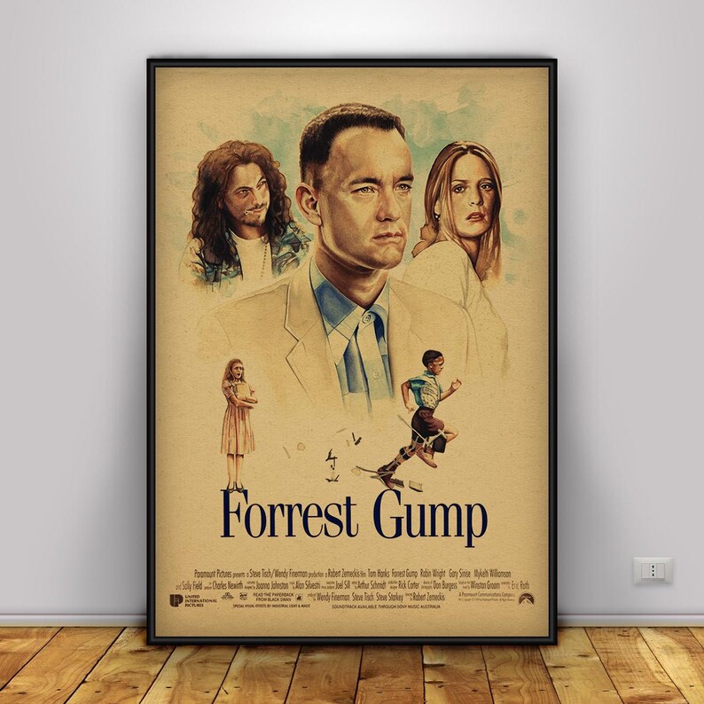 Forrest Gump Poster | Jenny Curran Wall Art | Home Decor | Kraft Paper ...