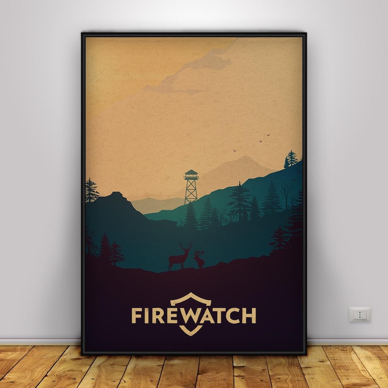 Firewatch Poster | Adventure Game Wall Art | Home Decor | Matte Paper ...