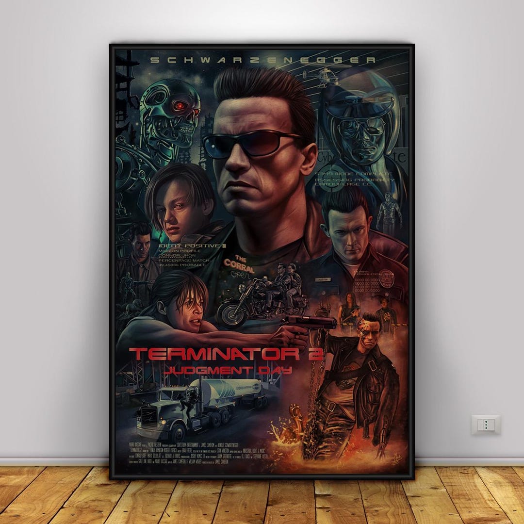 The Terminator Poster | Arnold Wall Art | Home Decor | Kraft Paper ...