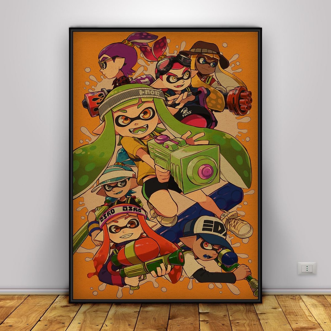 Splatoon Poster | the Splatlands Wall Art | Home Decor | Kraft Paper ...