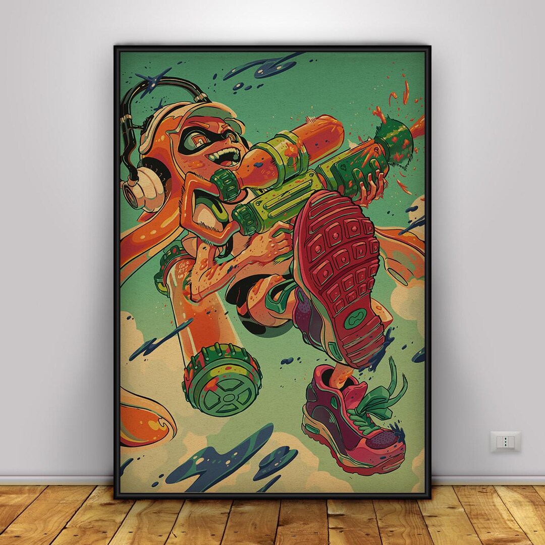 Splatoon Poster | the Splatlands Wall Art | Home Decor | Kraft Paper ...