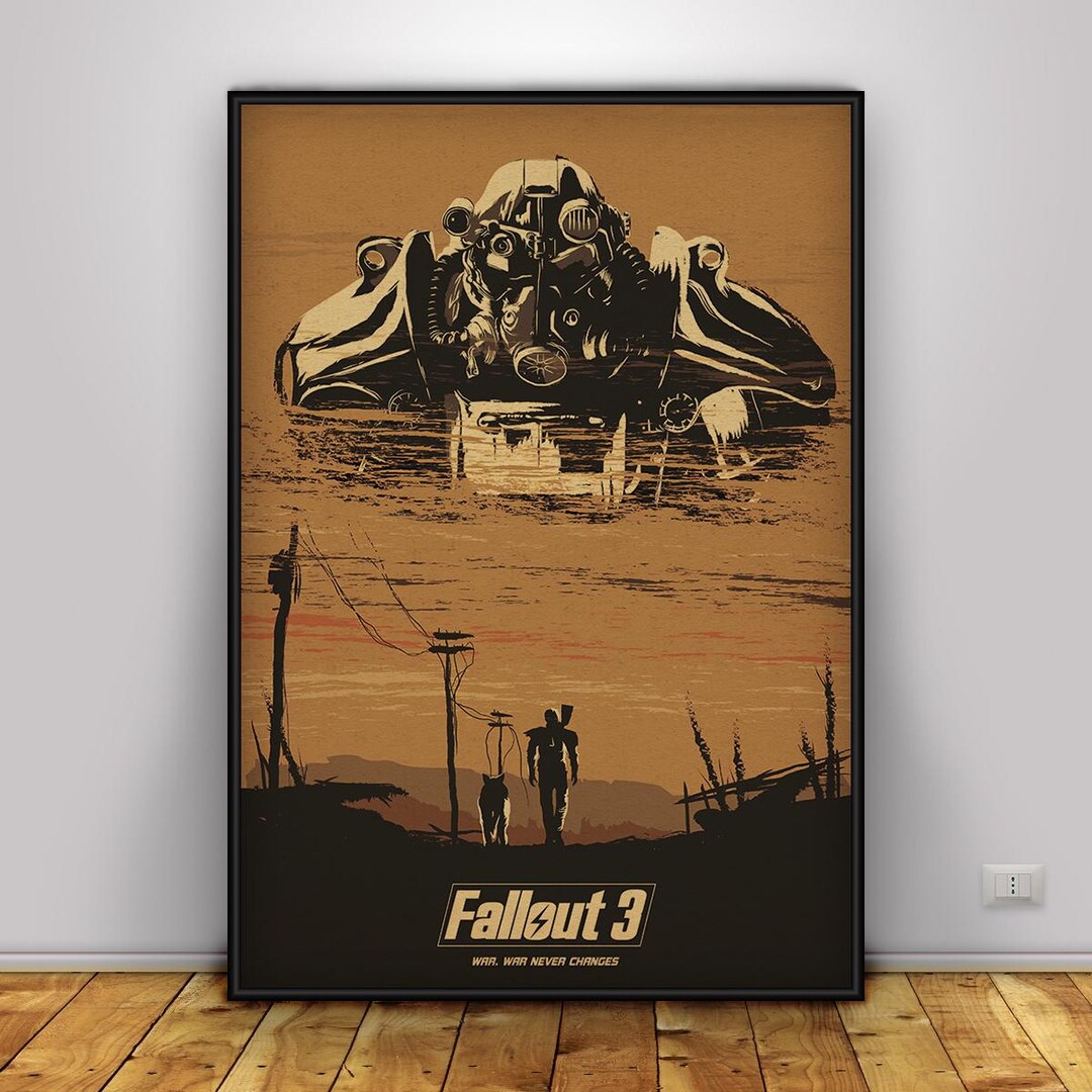 Fallout 3 Game Poster | the Lone Wanderer Wall Art | Home Decor | Matte ...