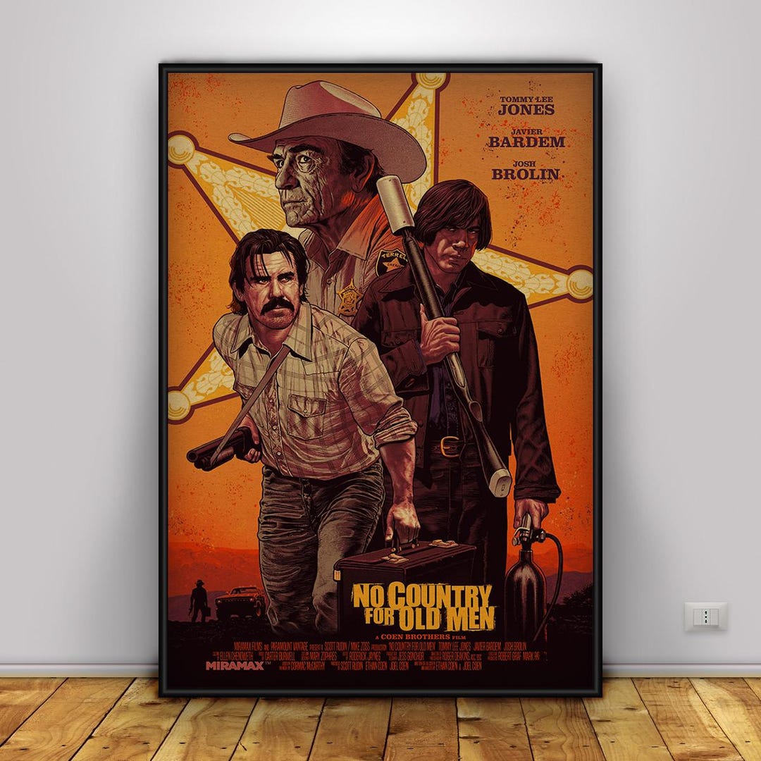 No Country for Old Men Poster | Javier Bardem Wall Art | Home Decor ...