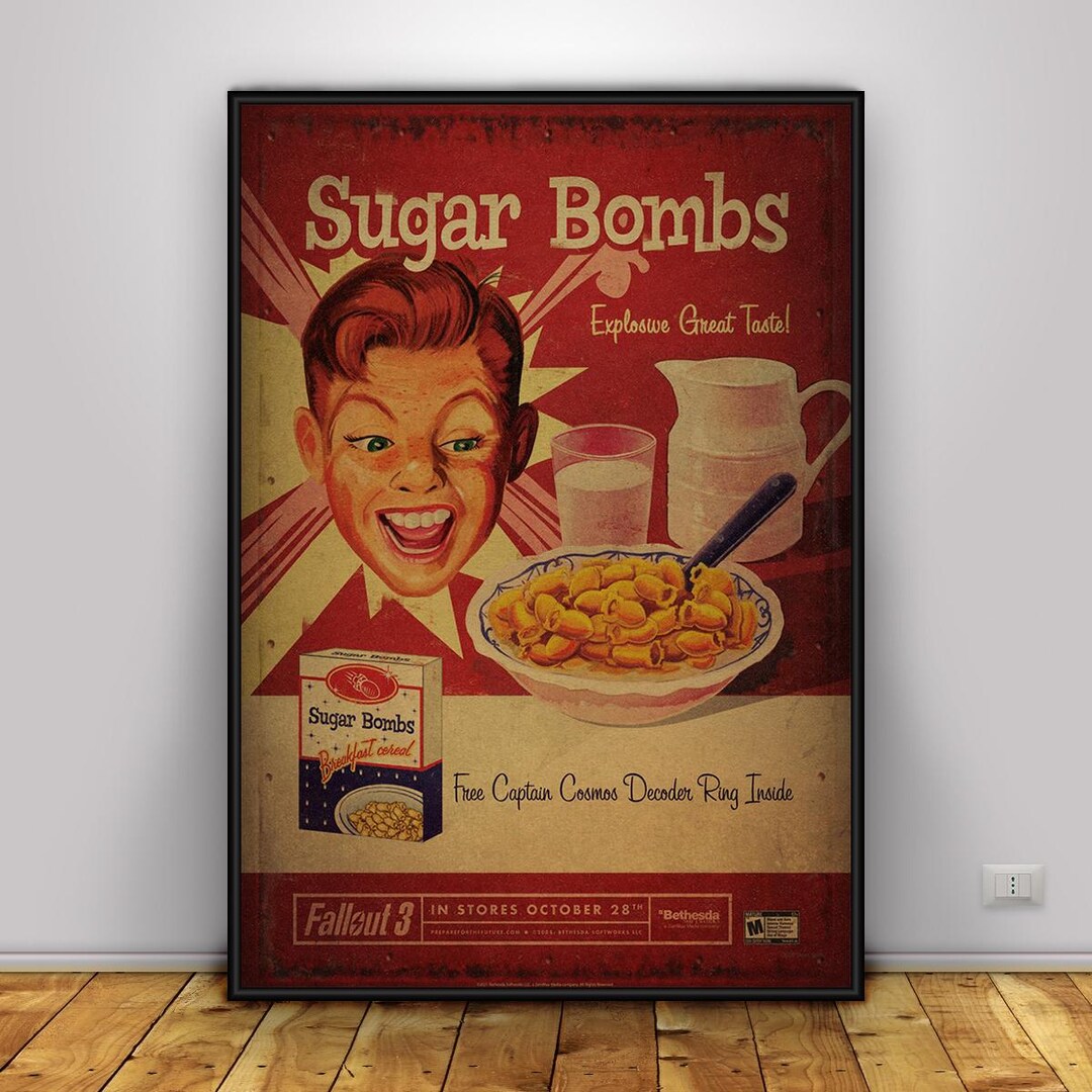 Fallout 3 Ads Game Poster | Sugar Bombs Wall Art | Home Decor | Matte ...