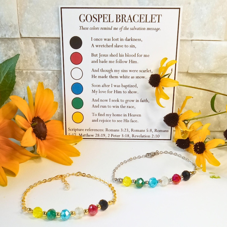 Gospel Bracelet, Colors of Salvation, Customizable Length Bracelet in ...