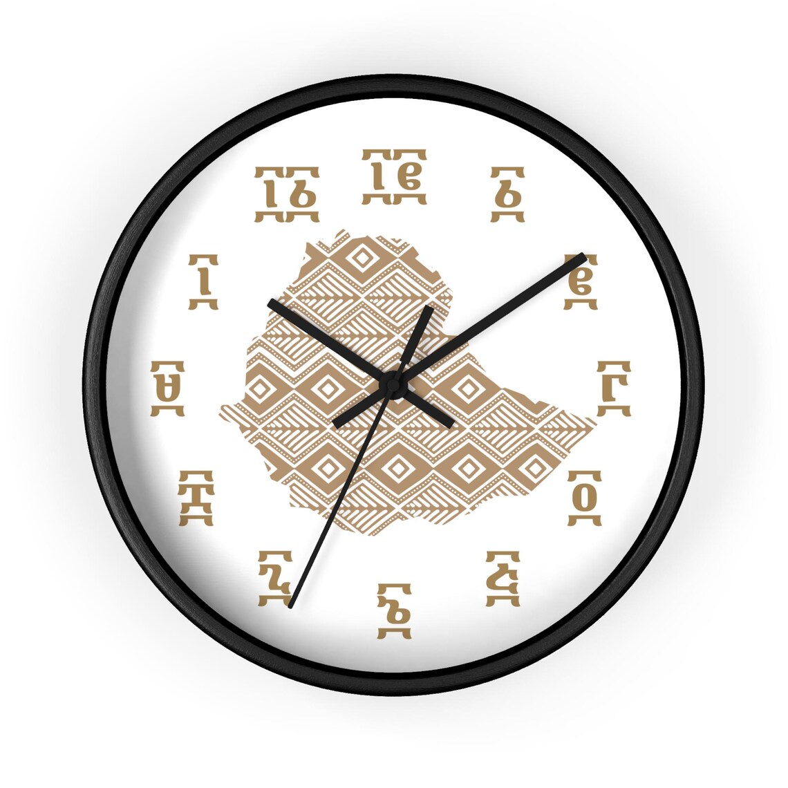 Ethiopian Tile Pattern Wall Clock: Ethnic African Home Decor - Etsy