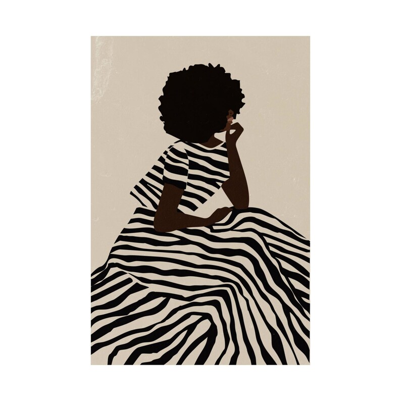 Satin Posters (300gsm) Wall Art Print, Zebra Girl Poster for Teen Girls ...