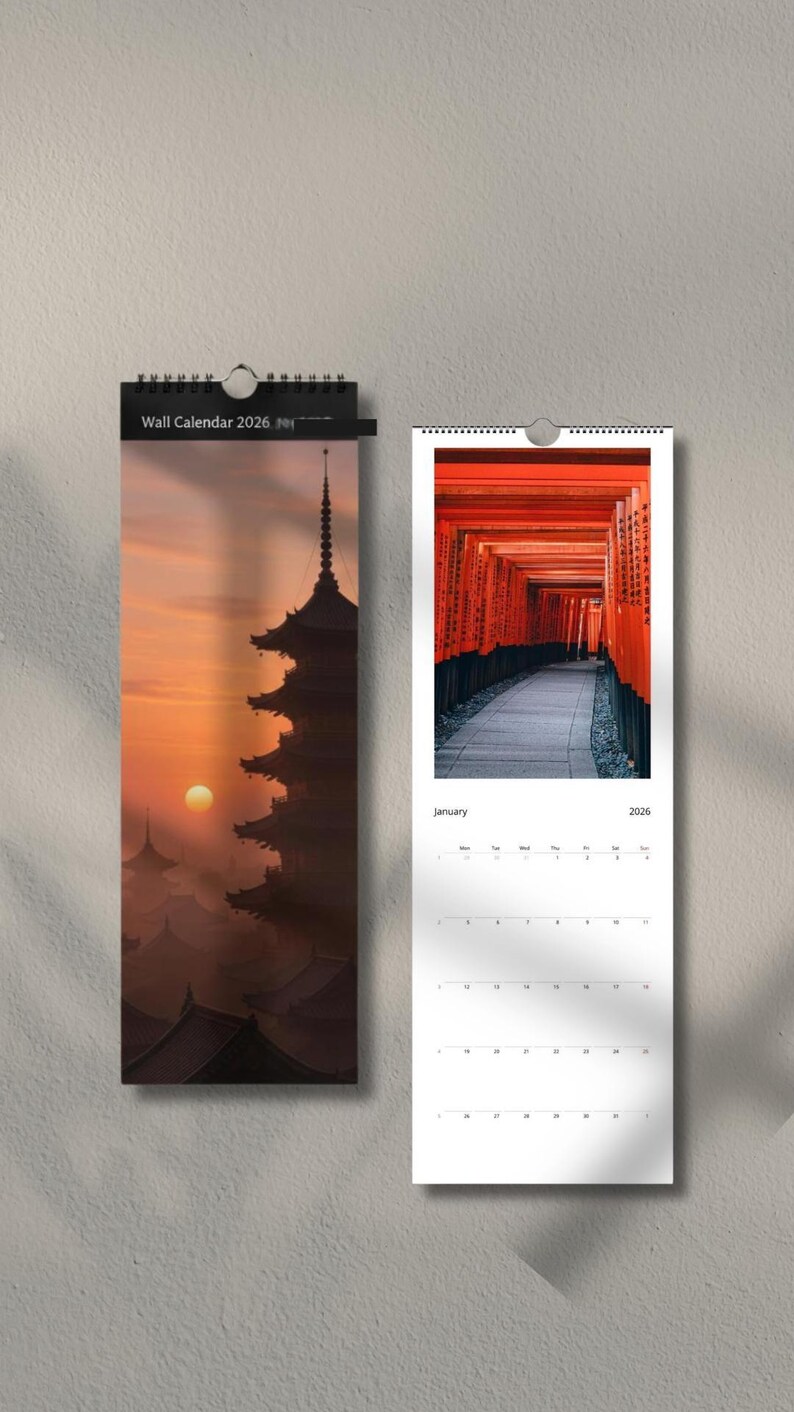 2026 Japanese Wall Calendar, Japan Scene Art, Minimalist Home Decor - Etsy