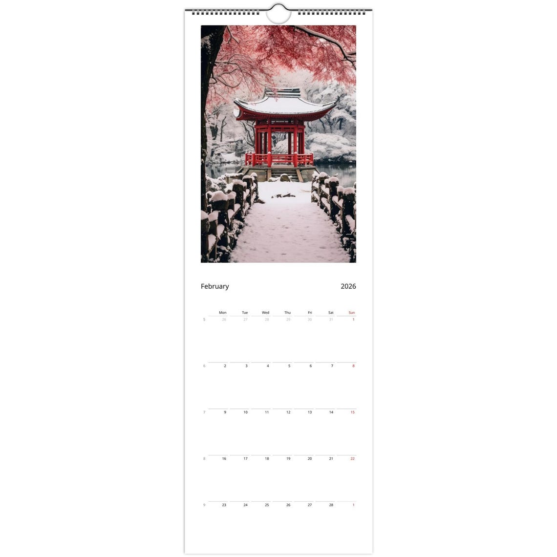 2026 Japanese Wall Calendar, Japan Scene Art, Minimalist Home Decor - Etsy